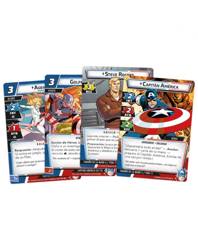 Capitán América Pack de Héroe Marvel Champions - Ludosaurus